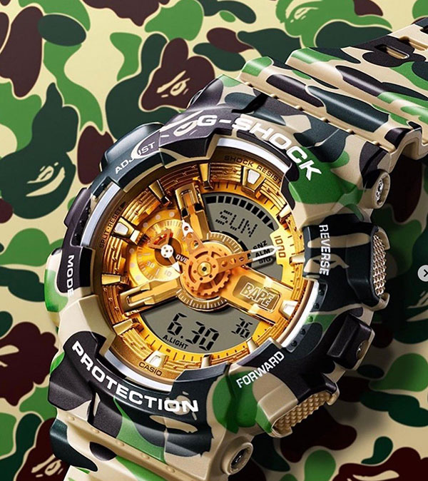 Коллаборация Casio G-SHOCK × BAPE®